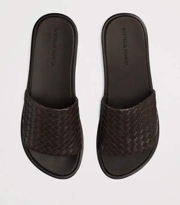 Bottega Veneta Lambskin Elio Mules - Brown