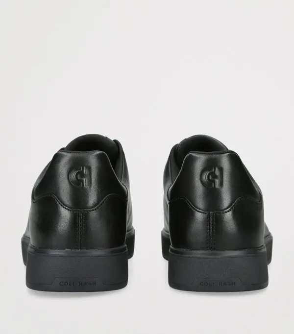 Cole Haan Leather Grandprø Luxe Slip-on Sneakers - Black