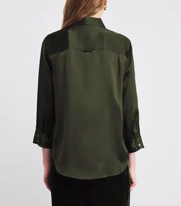 L'Agence Silk Dani Shirt - Green