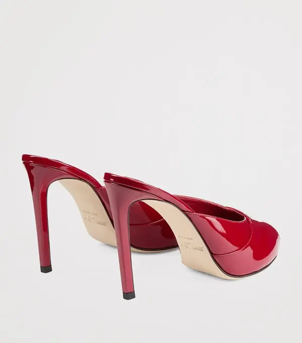JIMMY CHOO Brigitte 100 Patent Leather Mules