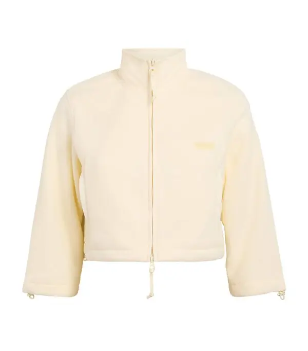 SKIMS Cropped Fleece Zip-up Jacket