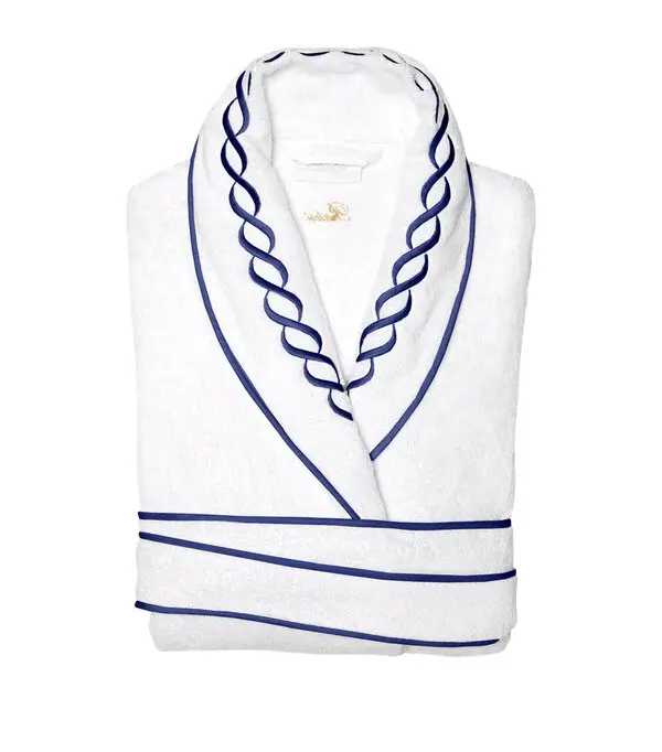PRATESI Cotton Treccia Bathrobe - Navy