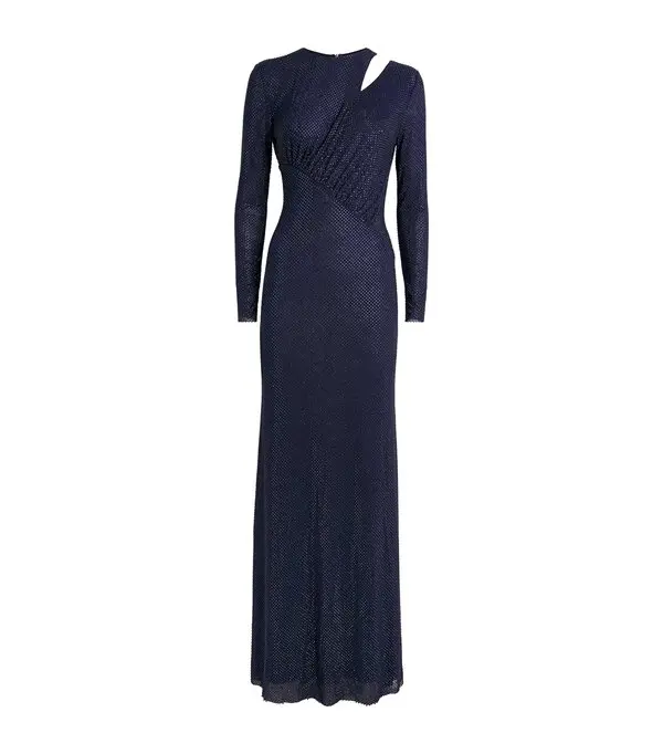 SELF-PORTRAIT Embellished Cut-out Maxi Dress