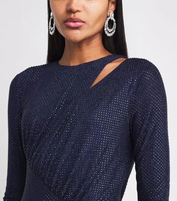 SELF-PORTRAIT Embellished Cut-out Maxi Dress