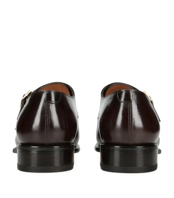 Santoni Leather Monk Shoes