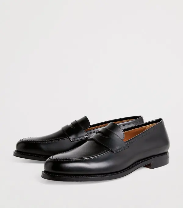 Polo Ralph Lauren Leather Maestra Penny Loafers - Black