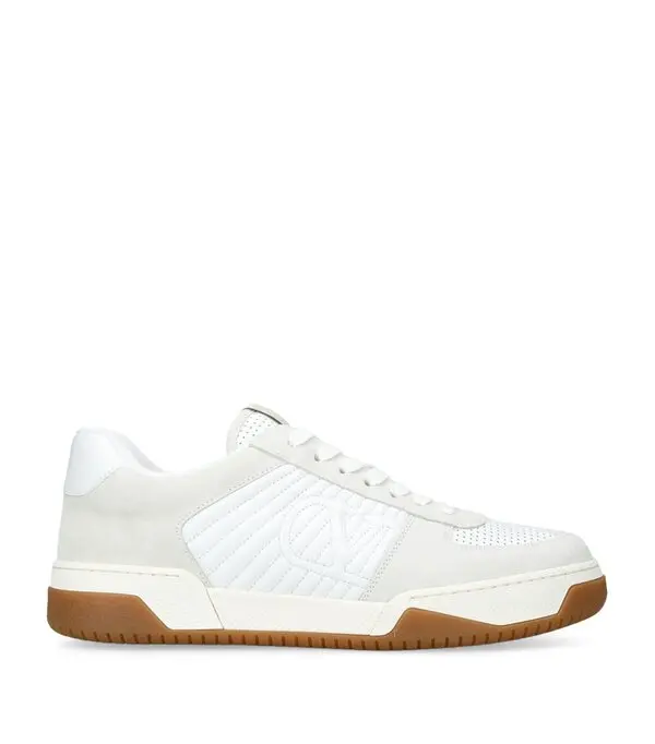 Valentino Garavani Leather-suede Sparry Sneakers - White