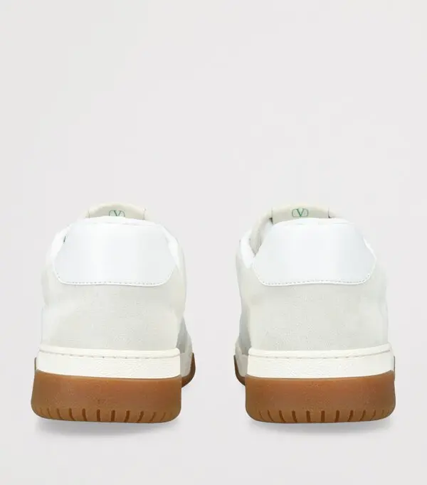 Valentino Garavani Leather-suede Sparry Sneakers - White