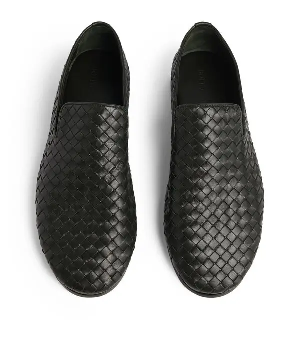 Bottega Veneta Leather Intrecciato Loafers