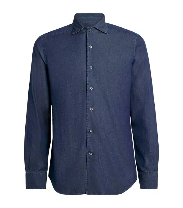 Corneliani Cotton-cashmere Shirt - Blue