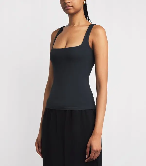 SKIMS Smooth Layers Square-neck Cami Top - Black