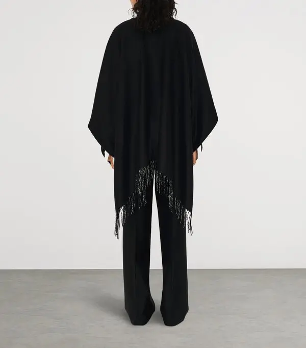 Burberry Wool Reversible Check Cape - Black