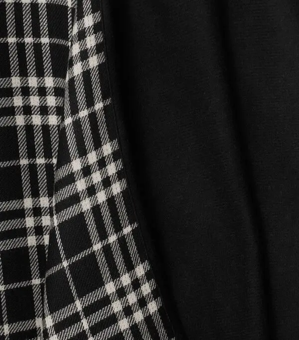 Burberry Wool Reversible Check Cape - Black