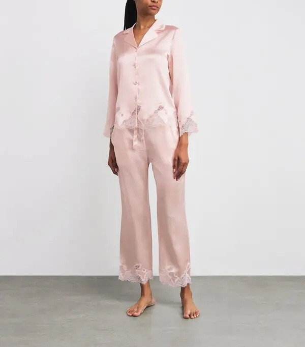 MANITO Silk Lace-trim Luella Pyjama Set