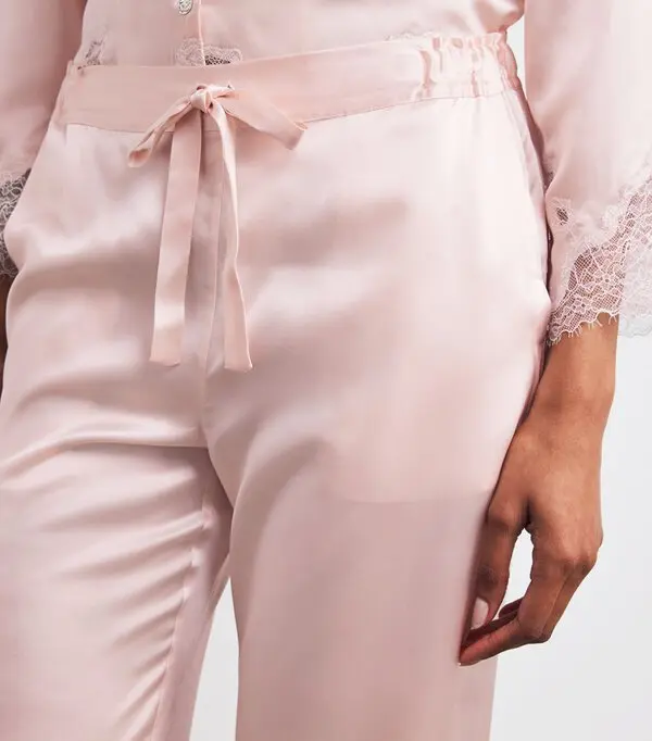 MANITO Silk Lace-trim Luella Pyjama Set