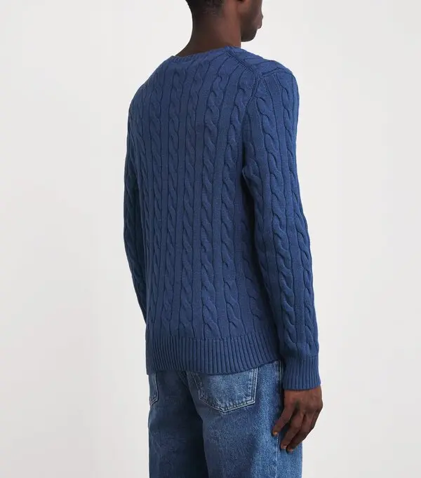 Polo Ralph Lauren Cotton Cable-knit Sweater - Navy