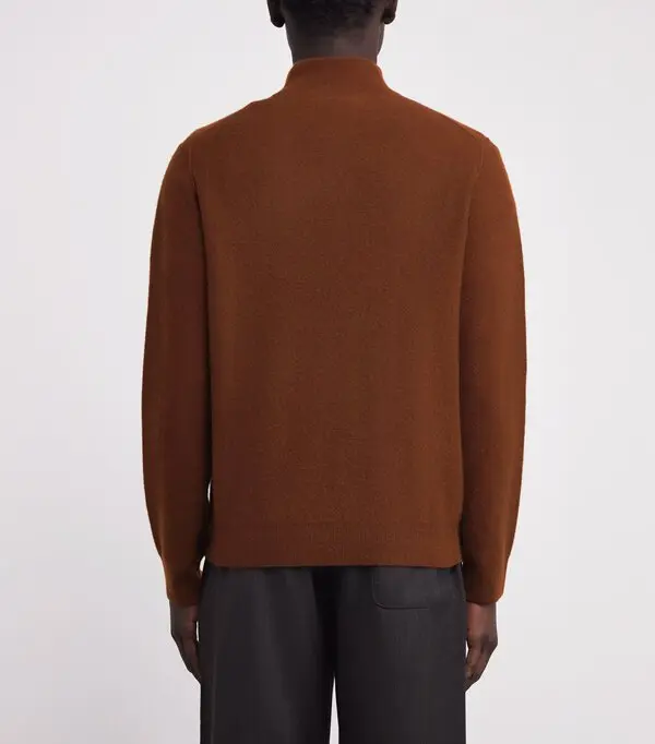 Vince Cashmere Quarter-zip Sweater - Brown