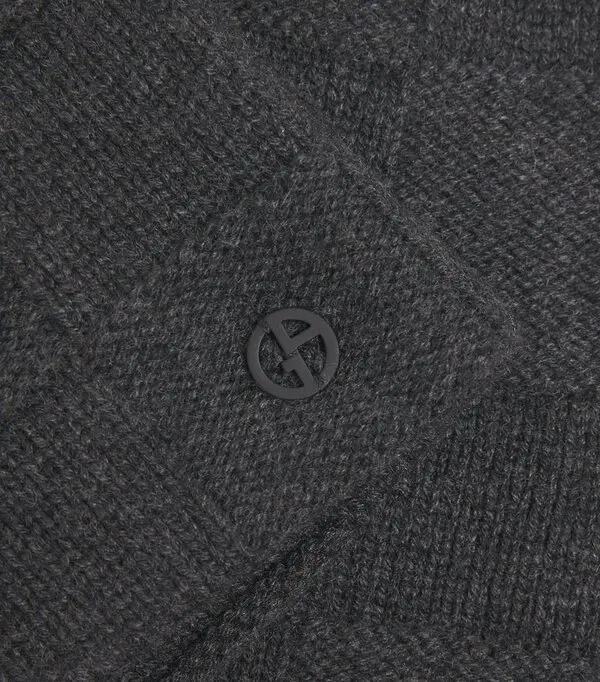 Giorgio Armani Cashmere Patchwork Beanie