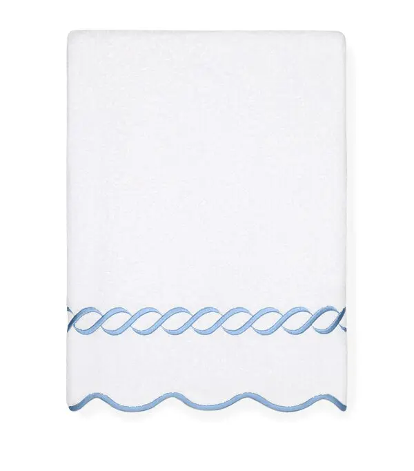 PRATESI Cotton Treccia Bath Sheet - Blue