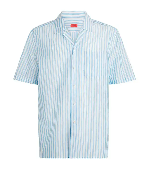 Isaia Cotton-linen Stripe Shirt
