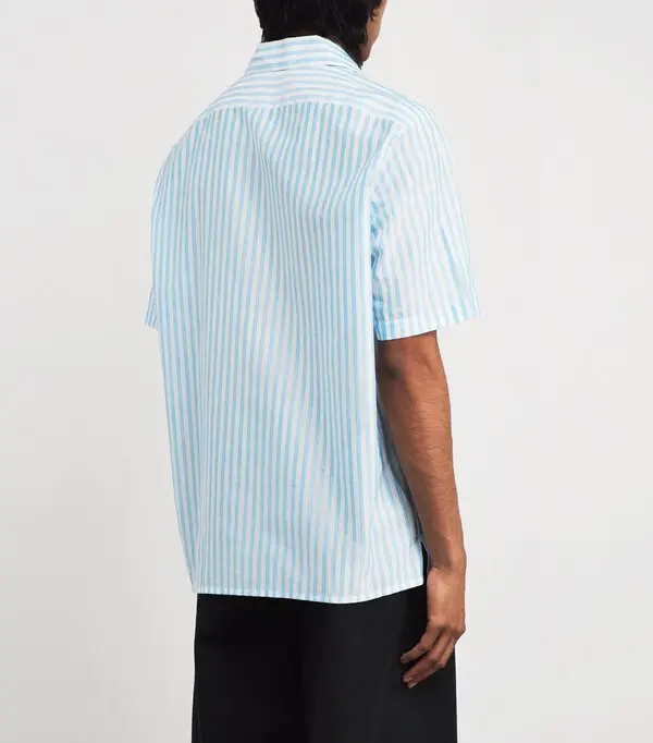 Isaia Cotton-linen Stripe Shirt