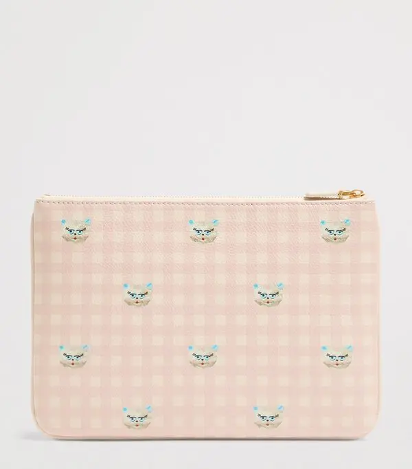 Valentino Garavani Medium Leather Vlogo Signature Pouch - Pink