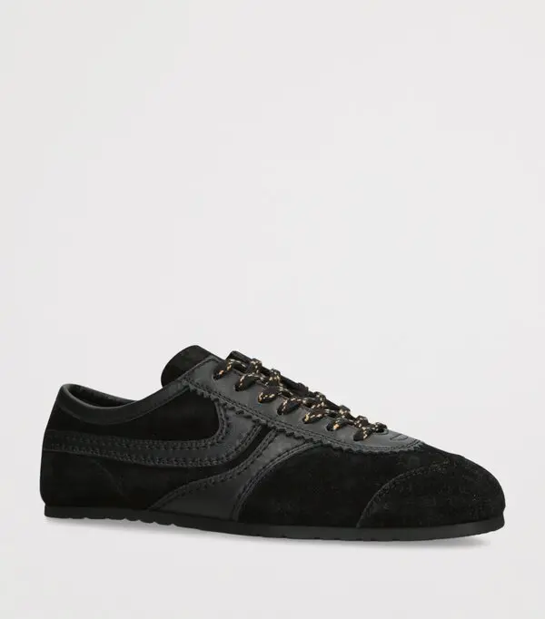 Dries Van Noten Dustin Suede Sneakers - Black
