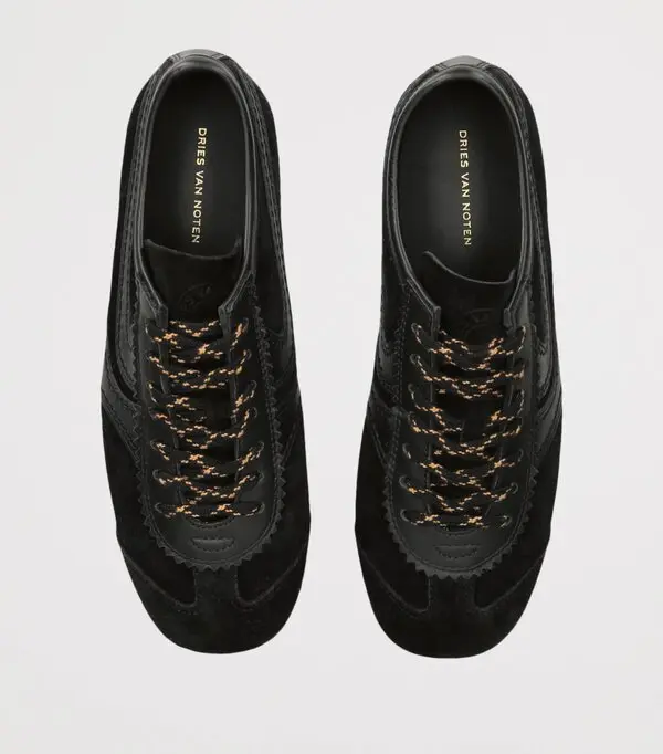 Dries Van Noten Dustin Suede Sneakers - Black