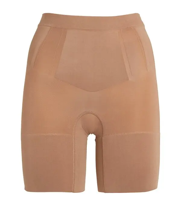 Spanx Sculpt Oncore Mid-thigh Shorts Firm Control - Nude
