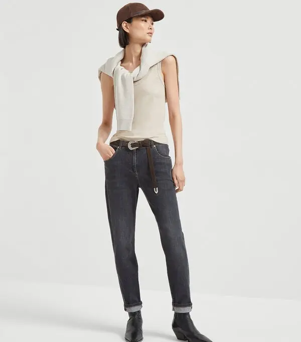 Brunello Cucinelli Stretch-cotton Ribbed Tank Top - Beige