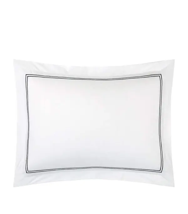 YVES DELORME Organic Cotton Duo Oxford Pillowcase - Navy