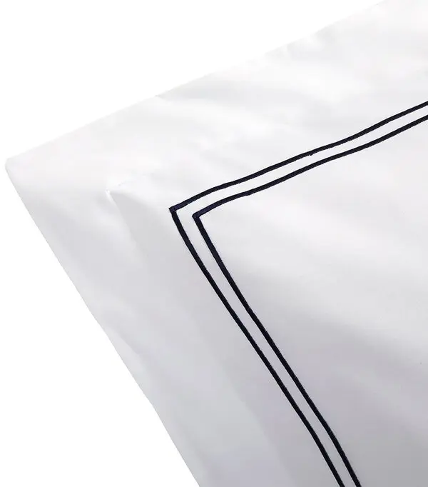 YVES DELORME Organic Cotton Duo Oxford Pillowcase - Navy
