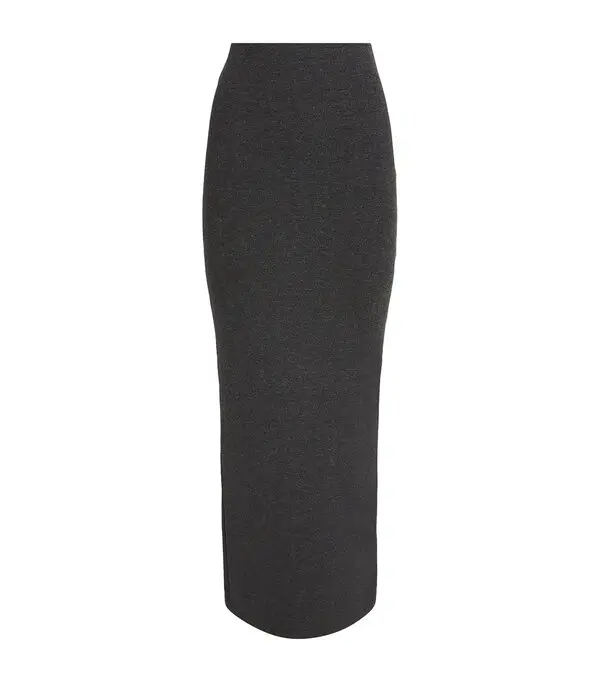 Eterne Ribbed Emma Maxi Skirt - Grey