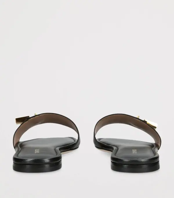 TOM FORD Leather Padlock-detail Slides