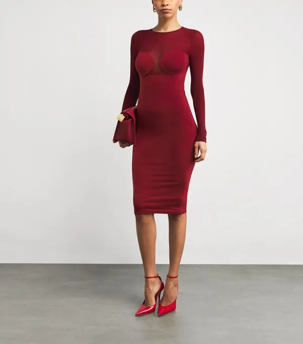 Wolford Bustier Midi Dress - Red