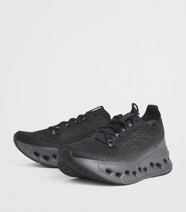 On Cloudsurfer Max Lace Up Sneakers - Black