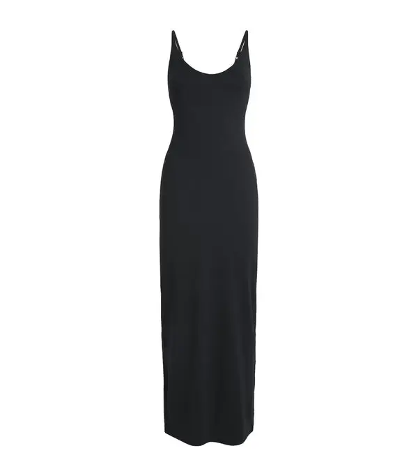 SKIMS Smooth Lounge Scoop-neck Maxi Dress - Black