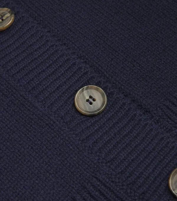 Harrods Cashmere Boxy Cardigan - Navy