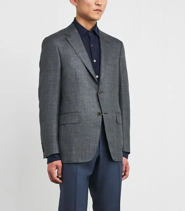 Canali Wool-blend Blazer - Grey