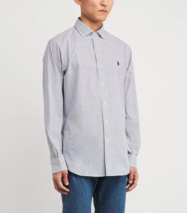 Polo Ralph Lauren Cotton Poplin Check Shirt - Navy
