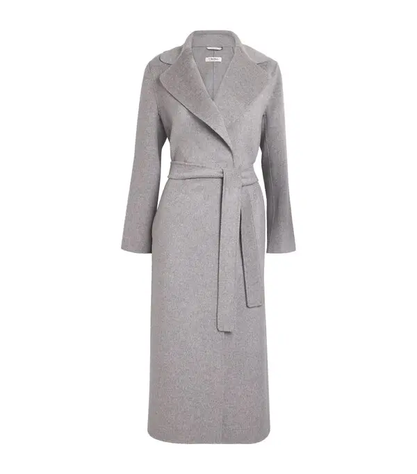 Max Mara Virgin Wool-cashmere Wrap Coat