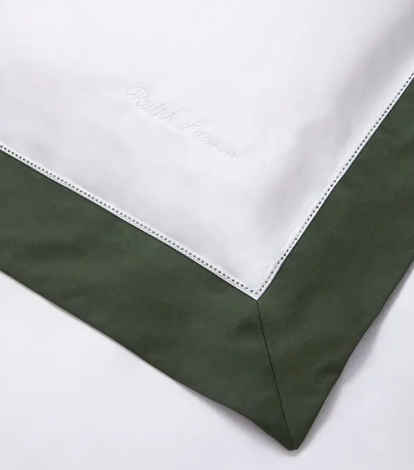 Ralph Lauren Cotton Langdon Super King Duvet Cover - Green