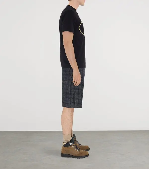 Burberry Cotton Knight Stamp T-shirt - Black