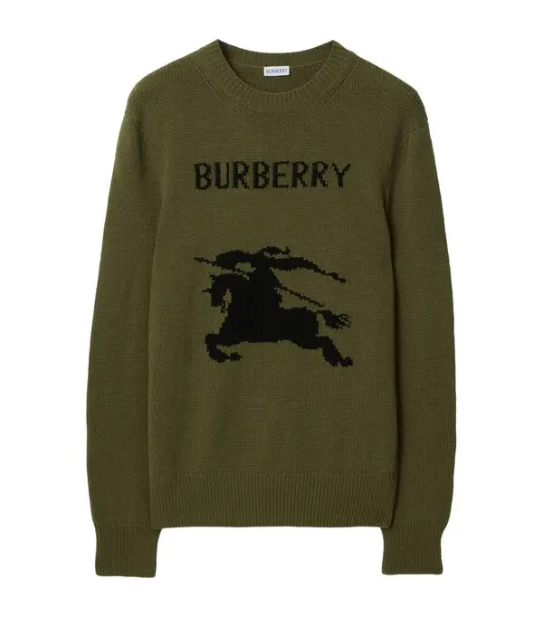 Burberry Wool-cashmere Ekd Sweater - Green