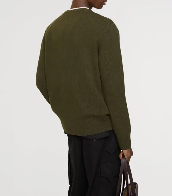 Burberry Wool-cashmere Ekd Sweater - Green