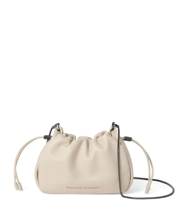 Brunello Cucinelli Mini Leather Bucket Bag