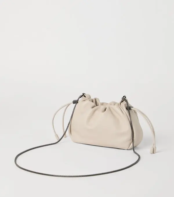 Brunello Cucinelli Mini Leather Bucket Bag