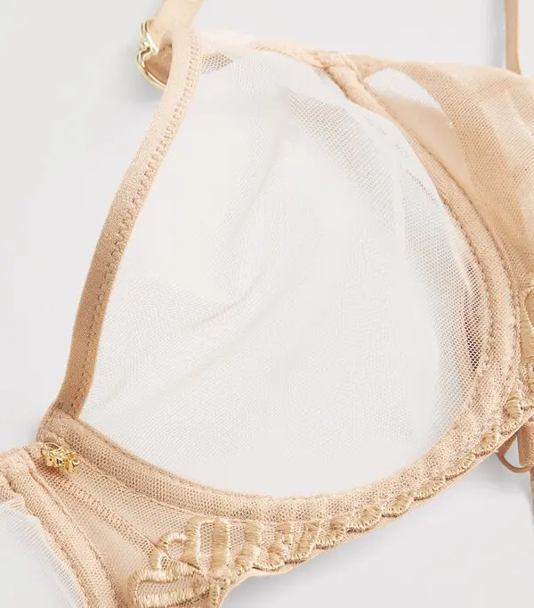 AUBADE Sheer Emotion Underwired Half-cup Bra - Beige