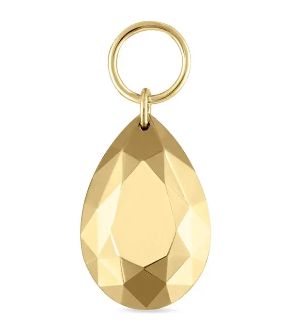 MARIA TASH Faceted Pear Single Charm - Gold