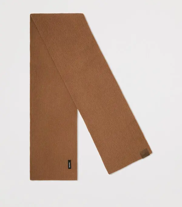 TOM FORD Cashmere Logo Scarf - Brown